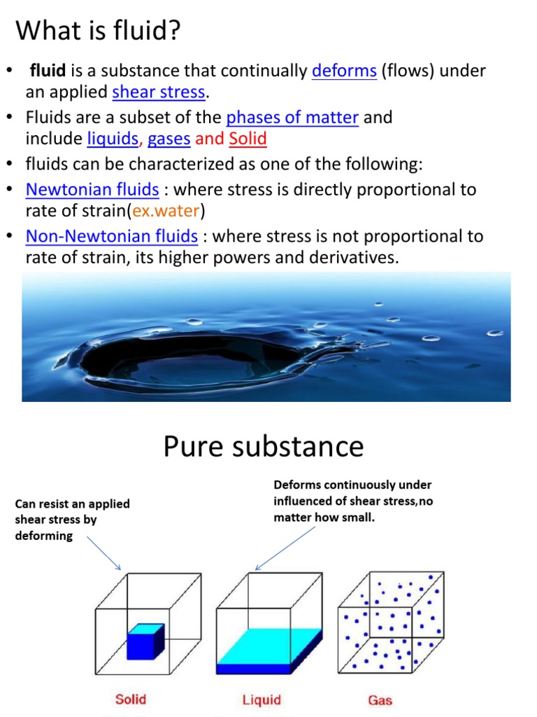What Is Fluid?: Deforms Shear Stress Phases of Matter Liquids Gases ...
