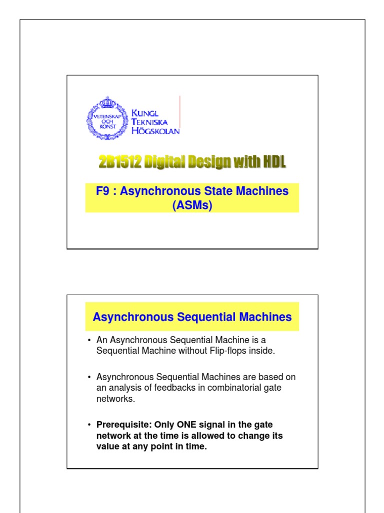 F9: Asynchronous State Machines (Asms) | PDF | Computer Engineering | Electronic Engineering