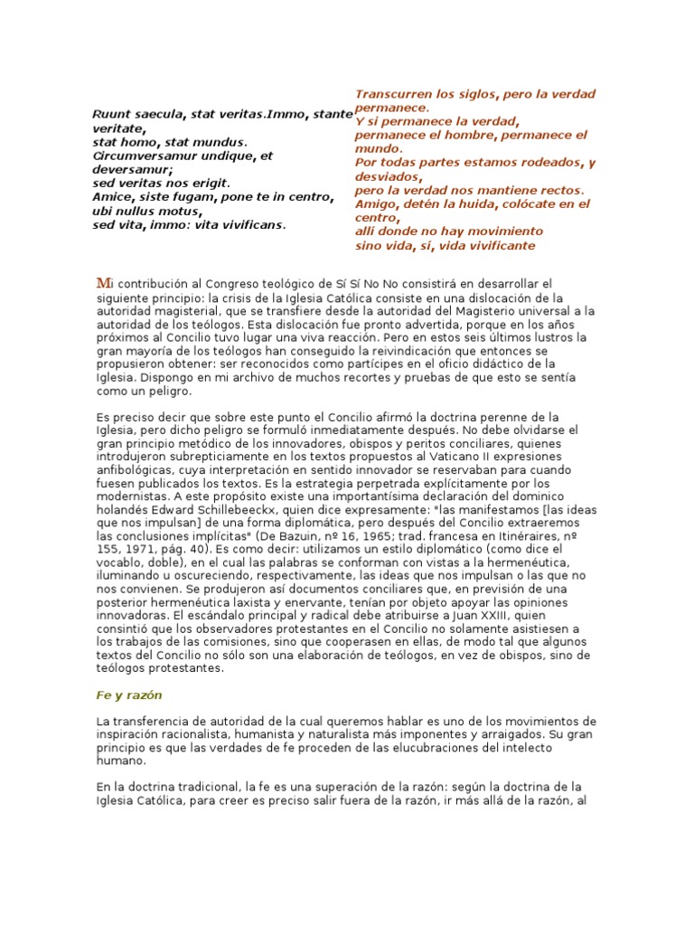 Romano Amerio | PDF | Papa | Fe