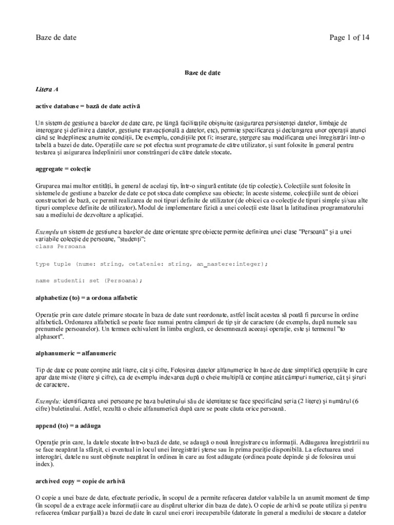 Baze de Date | PDF | Méthodes et références pédagogiques | Ordinateurs