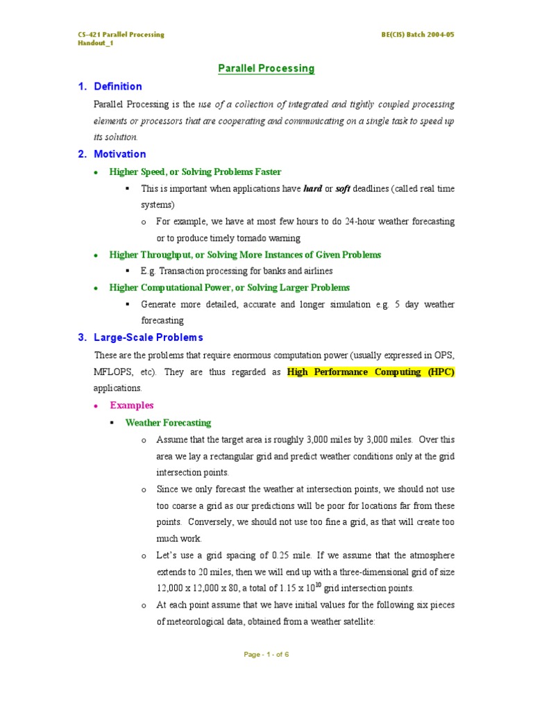 Introduction To Parallel Processing | PDF | Parallel Computing ...