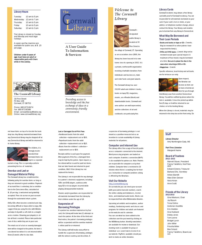 Cornwall Library User Guide 2013 | Download Free PDF | Librarian ...