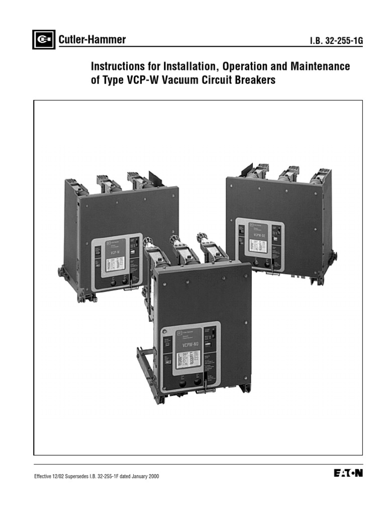 Eaton - Type VCP - Vacuum BKR - 01 | PDF | Volt | Switch