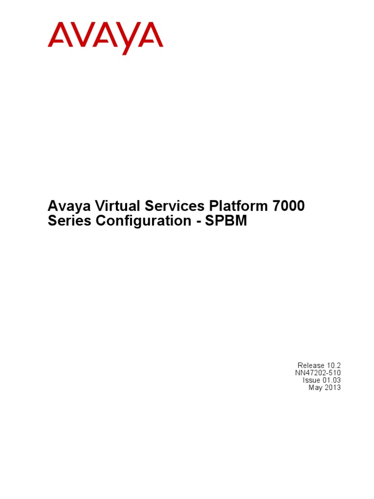 Avaya Virtual Services Platform 7000 Configuration | PDF | Network ...