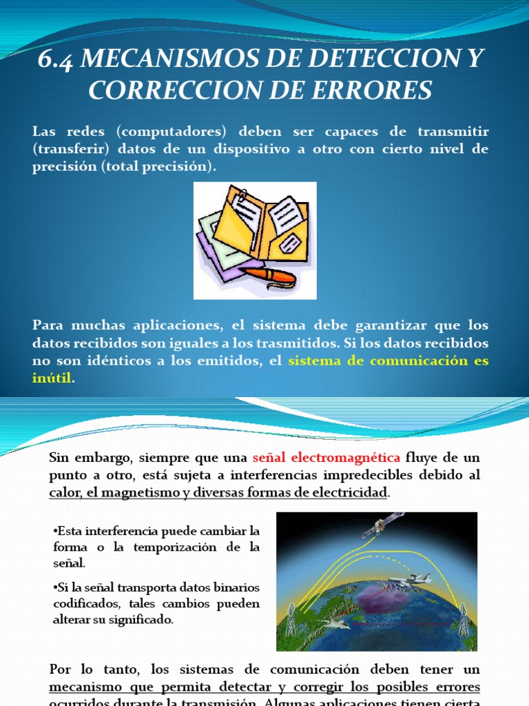 6.4 Mecanismos de Deteccion y Correccion de Errores | Detección y ...