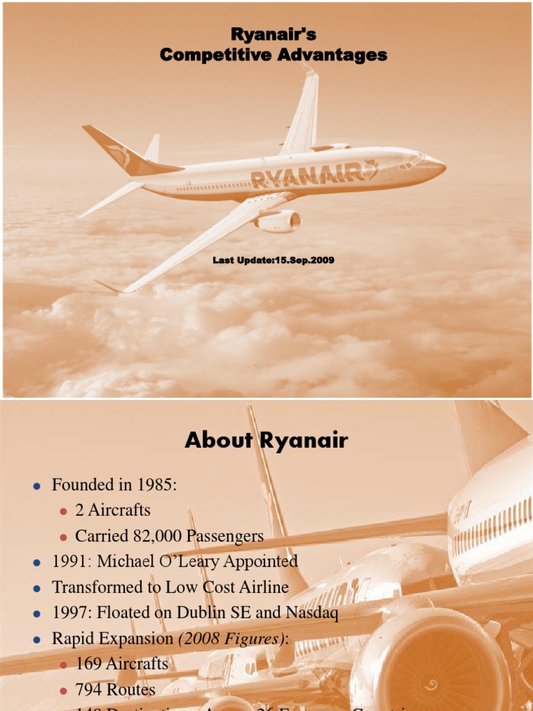 Analysis of Ryanair's Competitive Advantages - 2009 | Airlines ...
