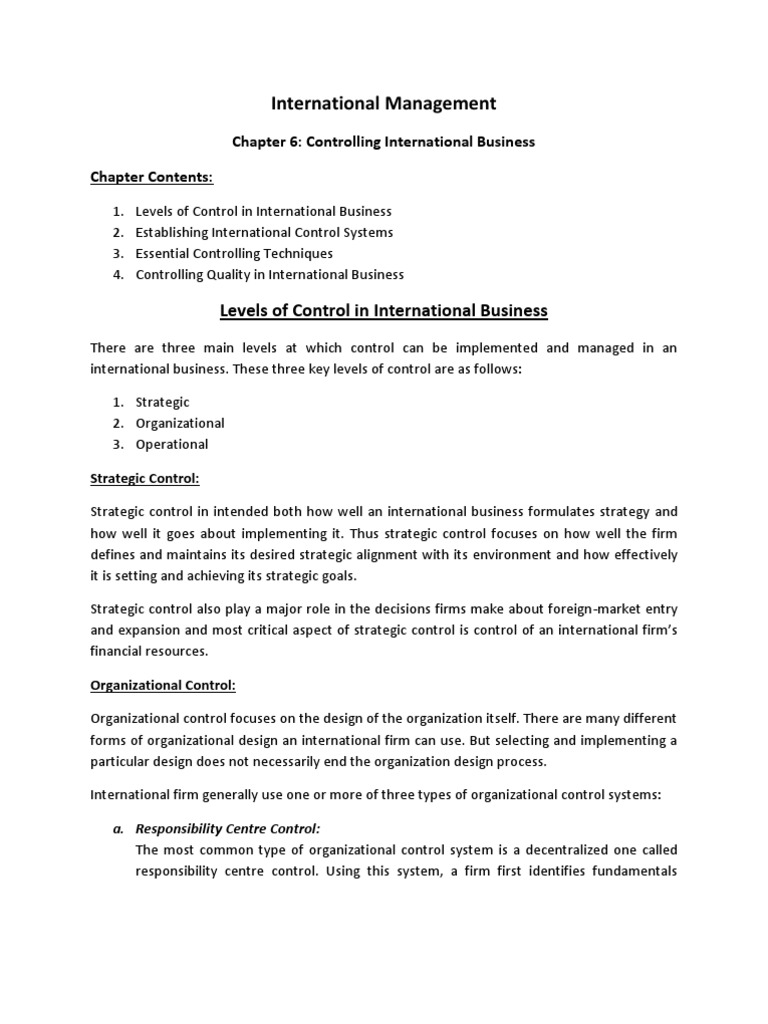 International Control System | PDF | Quality (Business) | Inventory