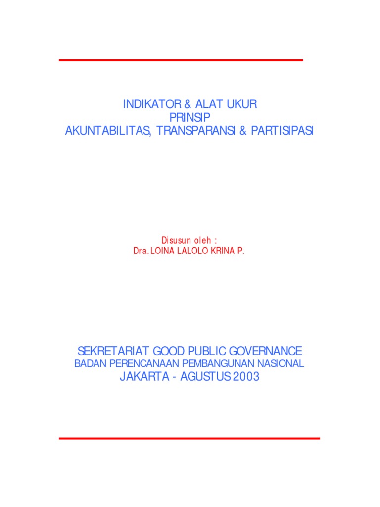 Indikator Dari Lina Lalolo Krina | PDF