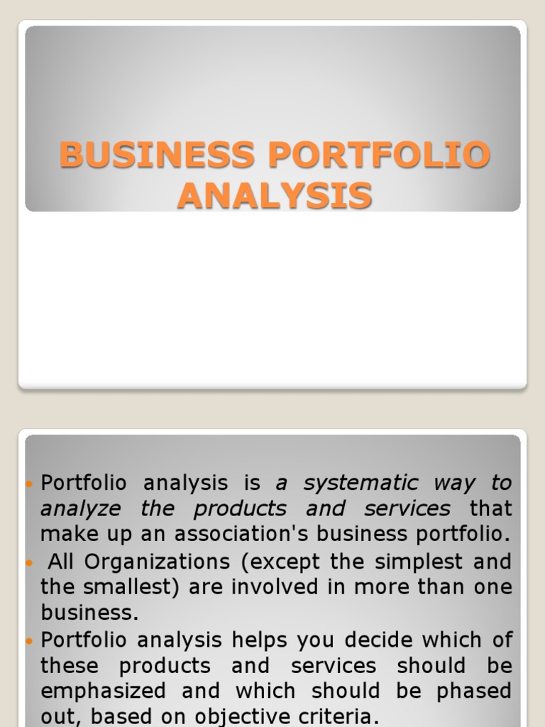 Business Portfolio Analysis | PDF | Competition | Marketing