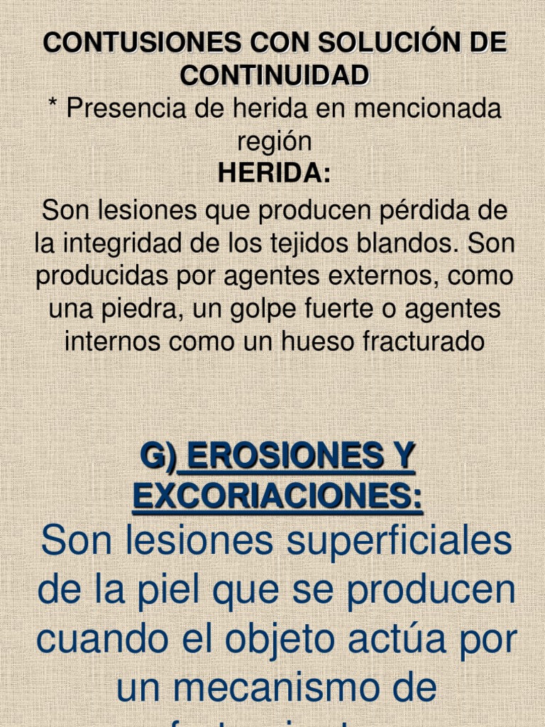 Heridas Por Contusiones (Criminalistica) | PDF | Herida | Piel