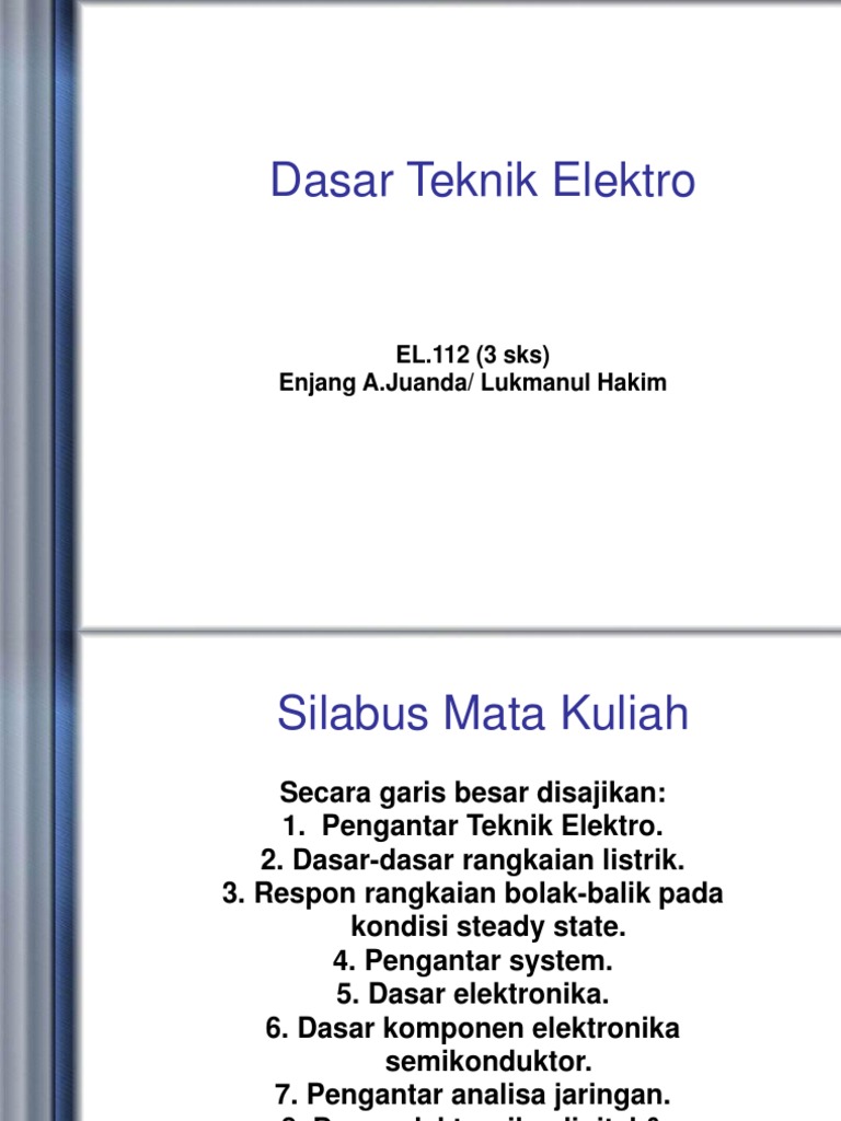 Dasar Teknik Elektro 2 | PDF | Impedansi Listrik | Rangkaian Listrik