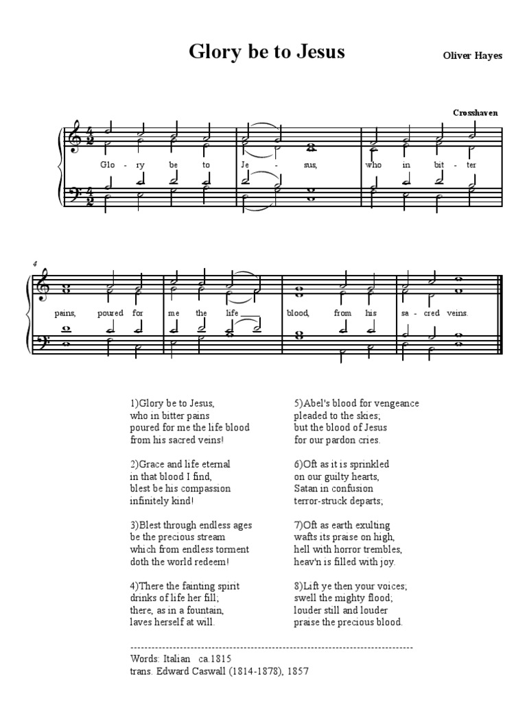 Glory Be to Jesus: A Hymn of Praise | PDF