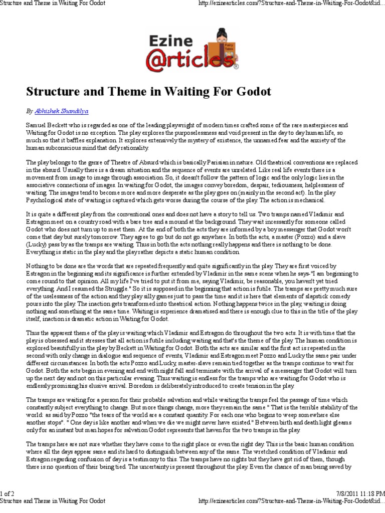 Structure and Theme in Waiting For Godot PDF | PDF