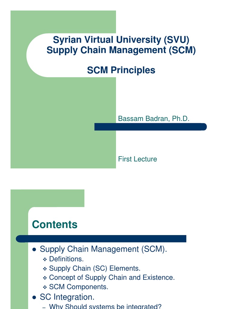 SCM Principles | PDF | Supply Chain | Logistics