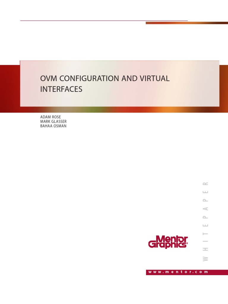 OVM Configuration and Virtual Interfaces | PDF | Method (Computer ...