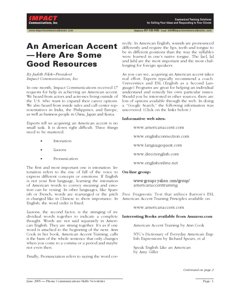 American Accent Pdf Stress Linguistics English Language