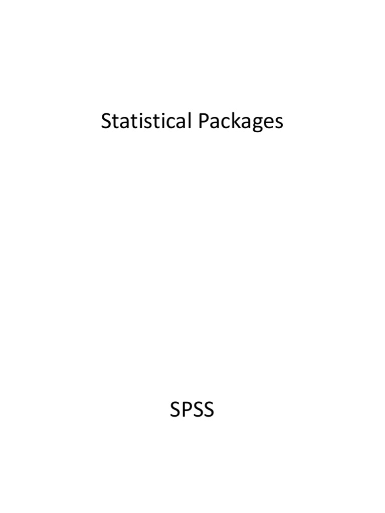 Statistical Packages | PDF | Spss | Sas (Software)