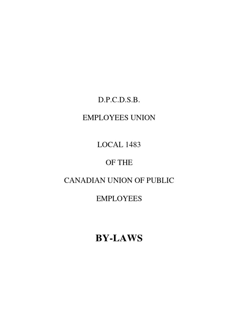 Cupe 1483 Local ByLaws (2007-Present) | PDF | Ratification | Committee