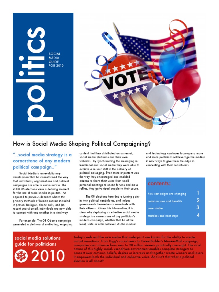 Social Media Strategies for Political Campaigns | PDF | Twitter ...