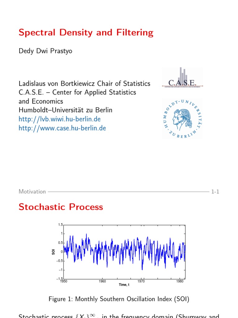 Spectral Density and Filtering: Dedy Dwi Prastyo | PDF | Spectral Density | Bandwidth (Signal ...