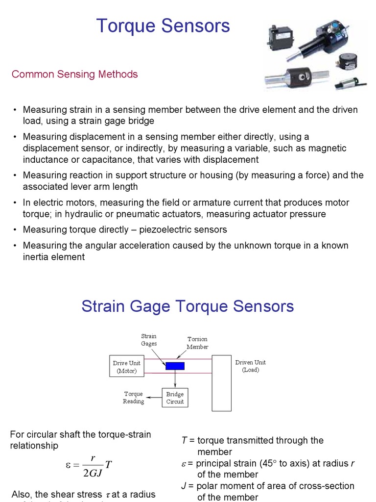 Torque Sensors: Common Sensing Methods | Download Free PDF | Torque ...