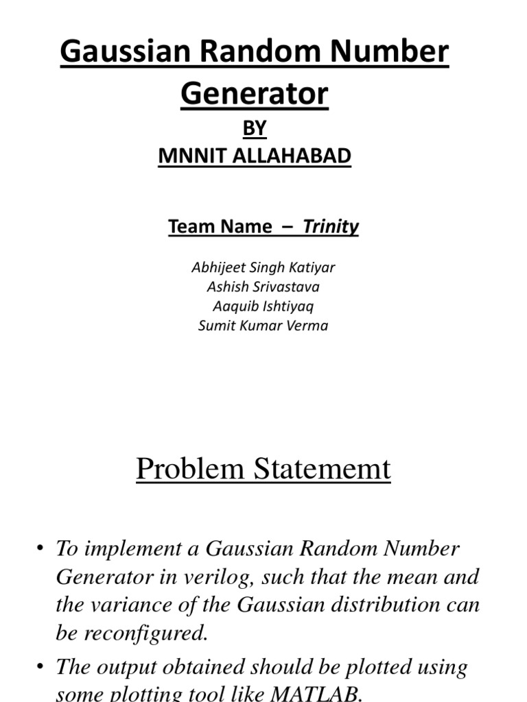 Gaussian Random Number Generator Using Boxmuller Method | PDF | Areas Of Computer Science ...