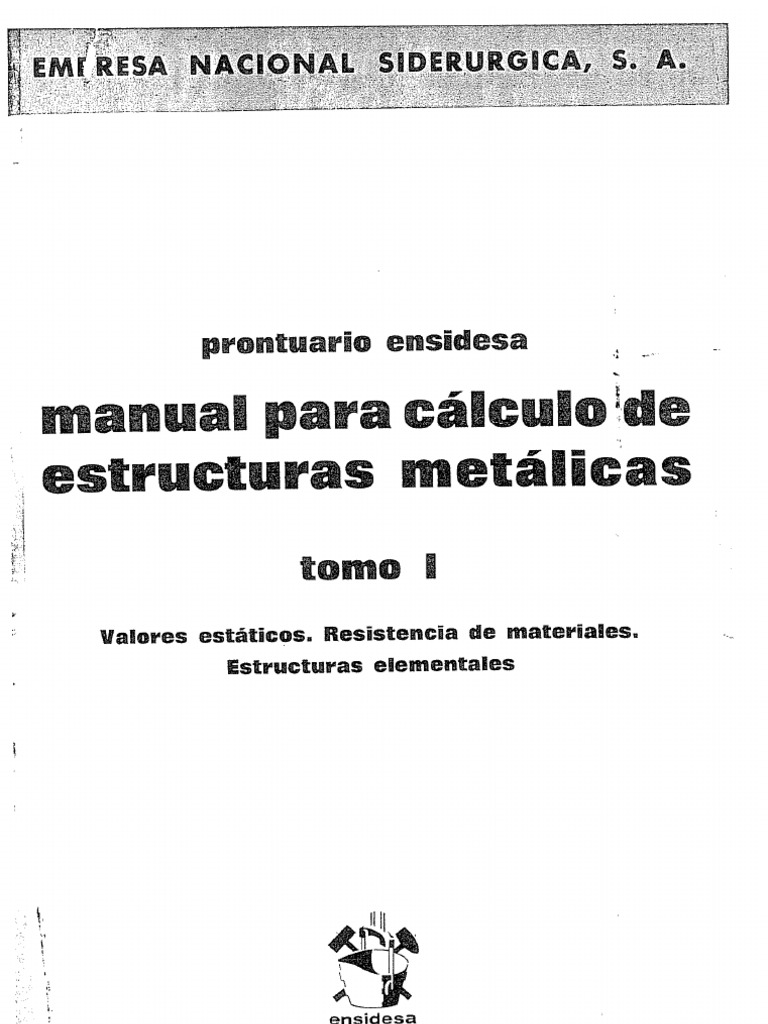 Prev - Ensidesa - Tomo 1 - Manual para Calculo de Estructuras Metalicas - Valores Estaticos ...