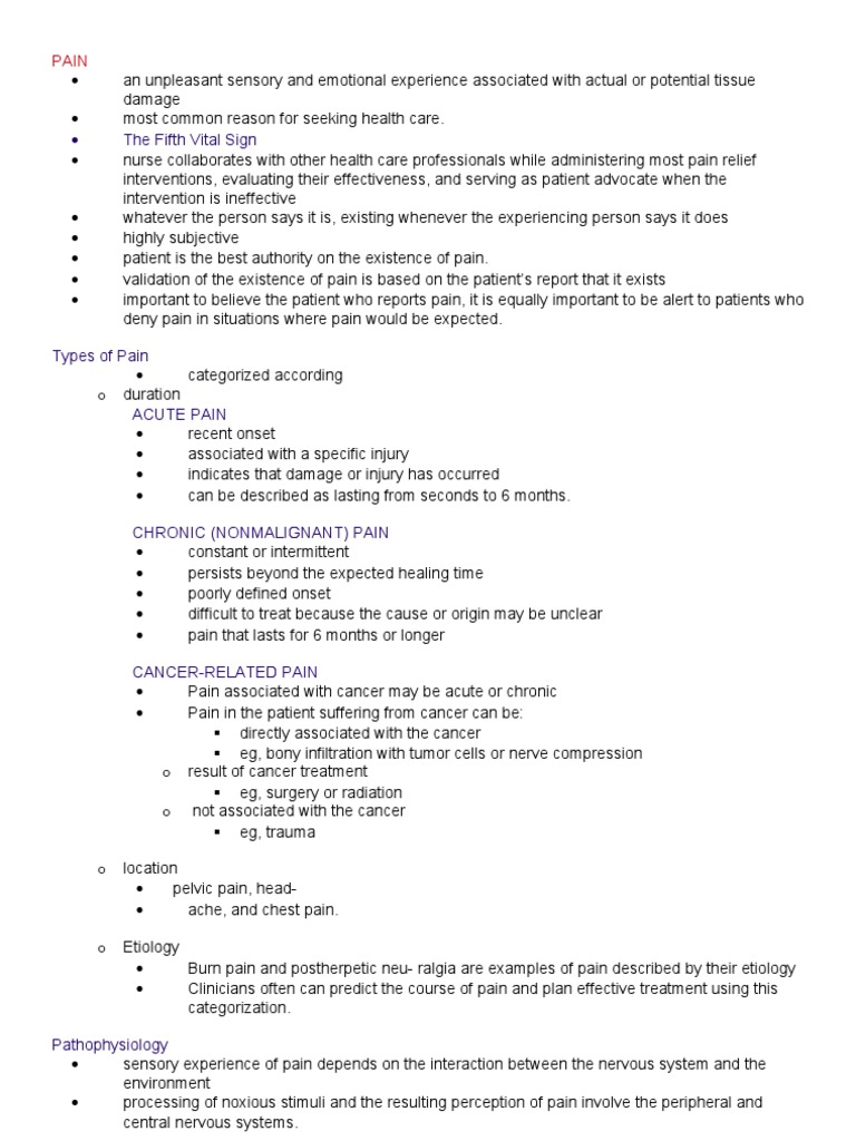 The Fifth Vital Sign | PDF | Pain | Stimulus (Physiology)