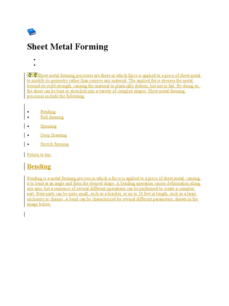 Sheet Metal Forming | PDF | Sheet Metal | Crafts