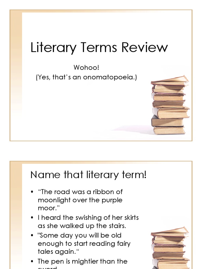 Literary Terms Explained: A Comprehensive Guide | PDF | Narration