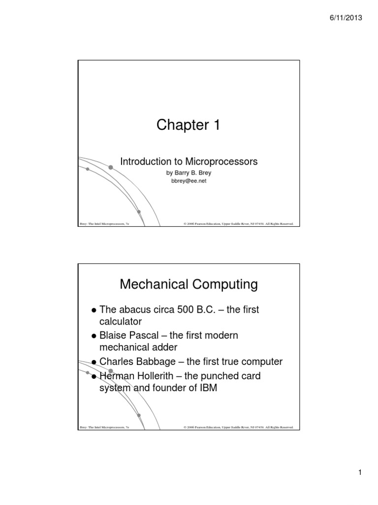 Mechanical Computing: Introduction To Microprocessors | PDF | Random Access Memory | Central ...