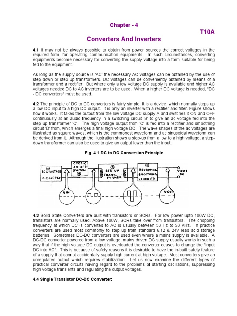 T10A Converters and Inverters: Chapter - 4 | PDF | Power Inverter ...