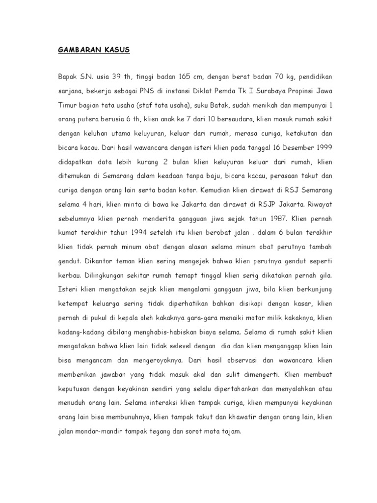 Askep Waham Curiga | PDF