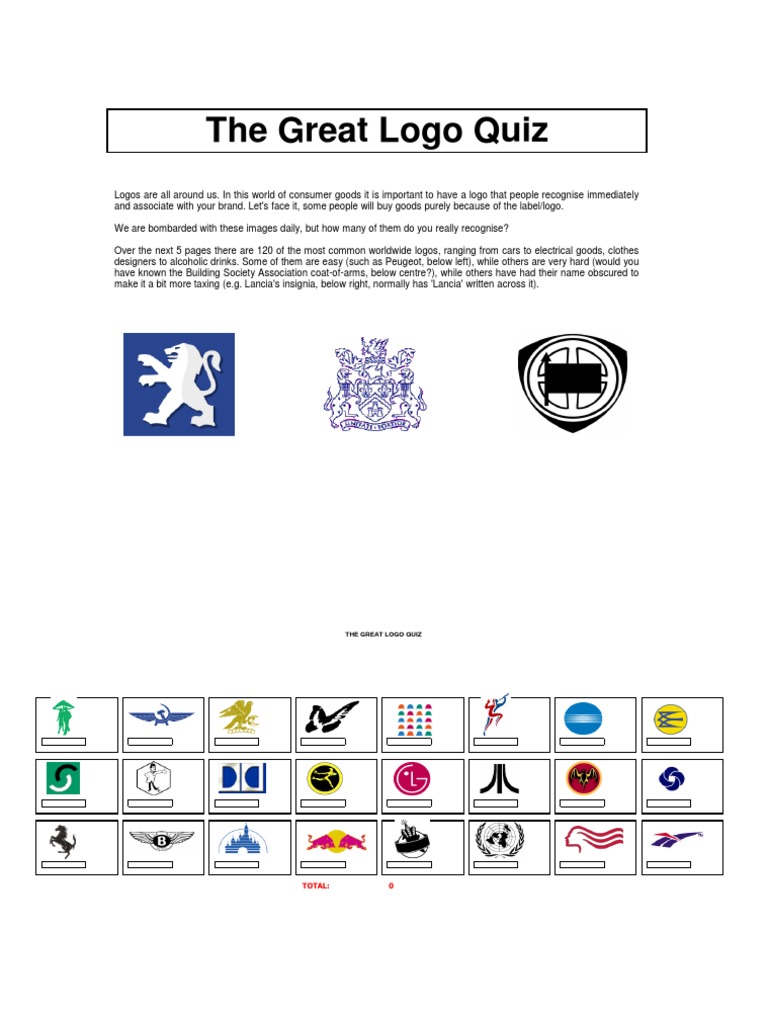 The Great Logo Quiz | PDF