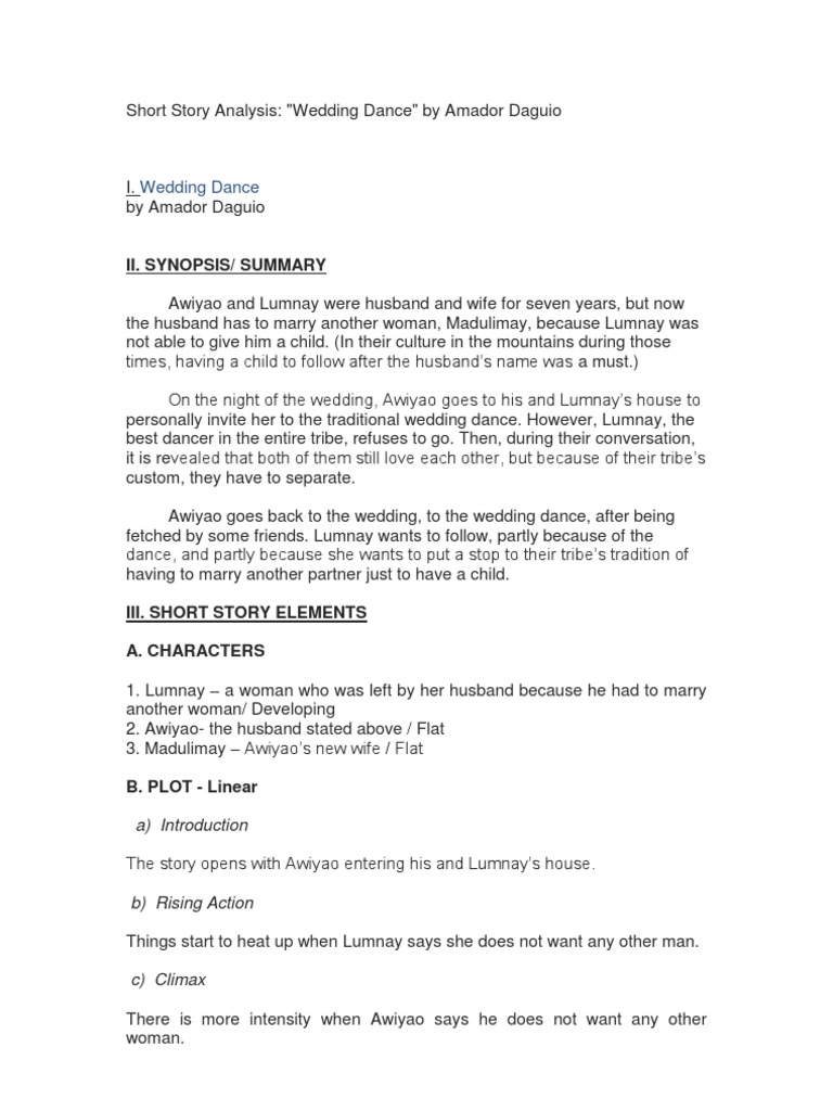 Short Story Analysis | PDF | Narration | Dances