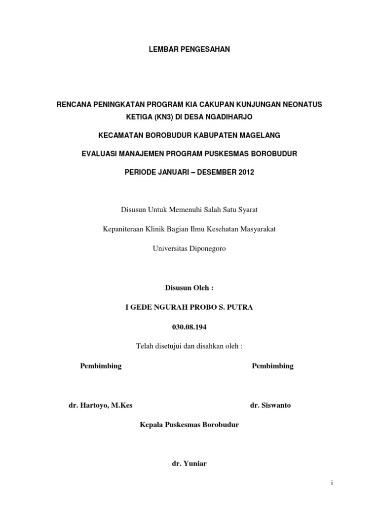 Lembar Pengesahan TM - Revisi - KN3 | PDF