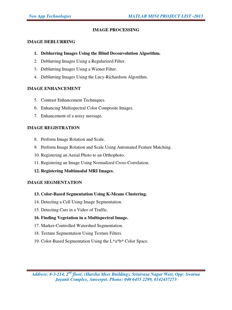 B.tech Matlab Mini Project List | PDF | Orthogonal Frequency Division ...