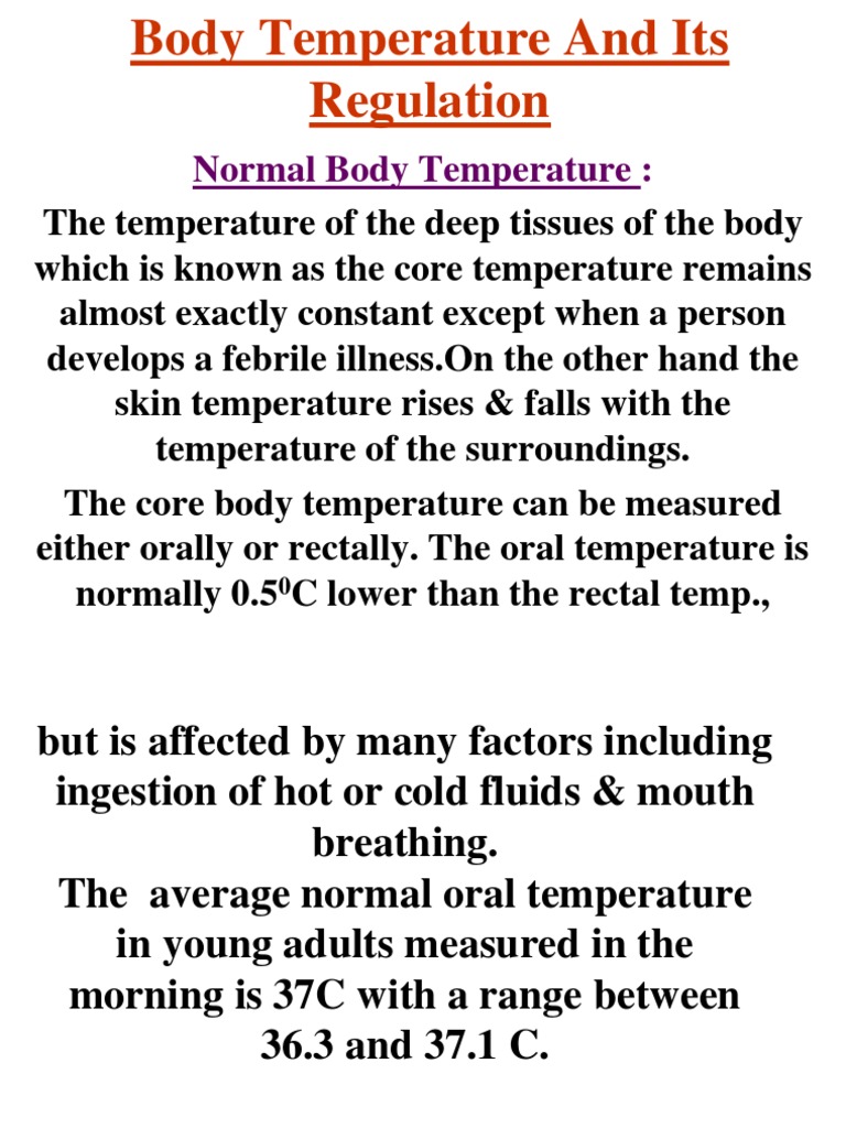 Body Temp. | PDF | Fever | Hyperthermia