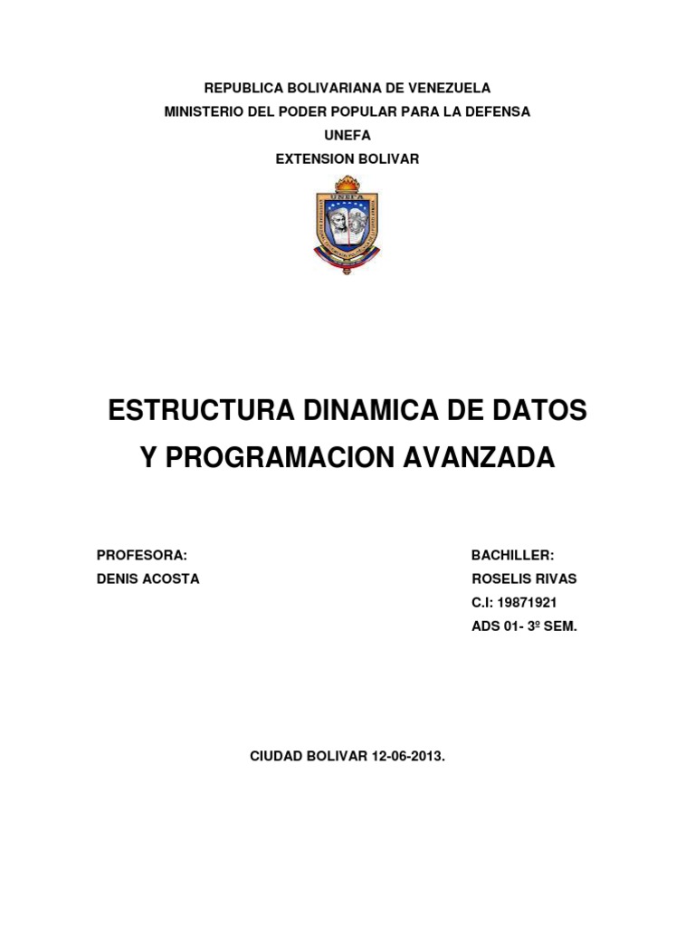 Estructura Dinamica y Programacion Avanzada. | PDF