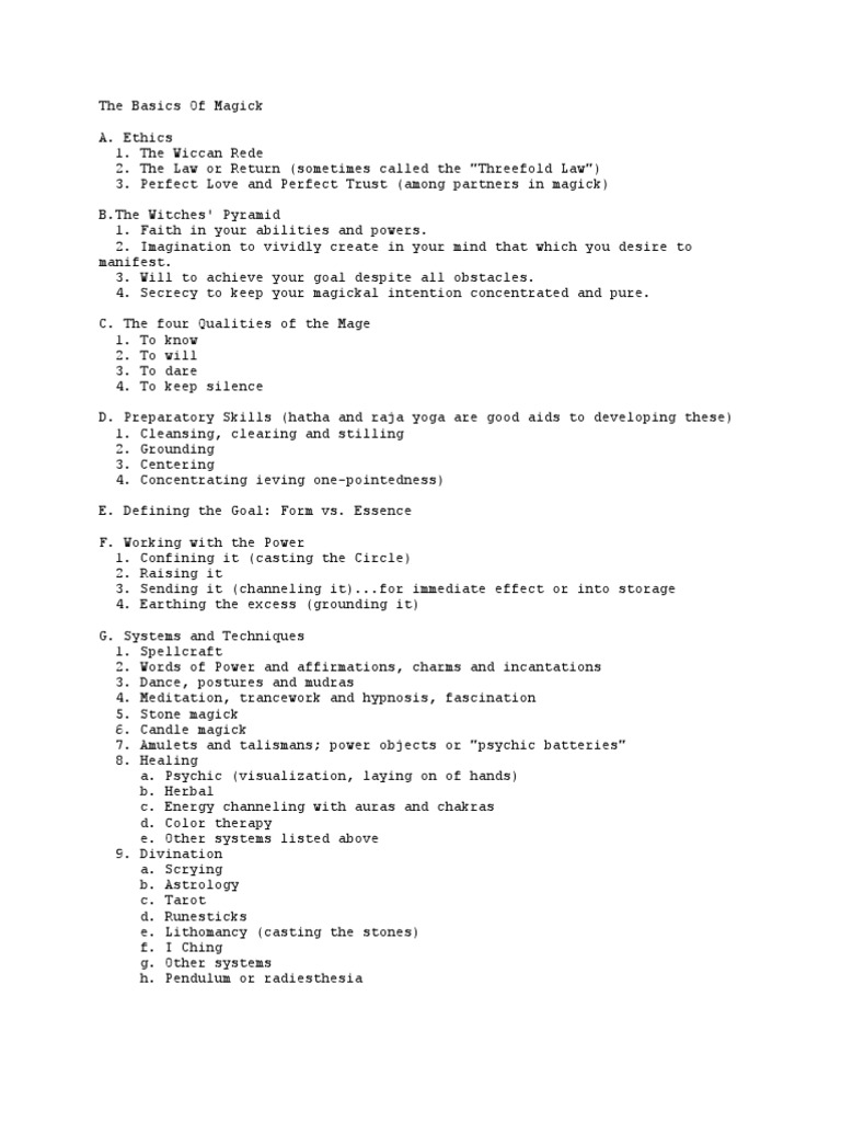 The Basics of Magick | PDF | Magick (Thelema) | Clairvoyance
