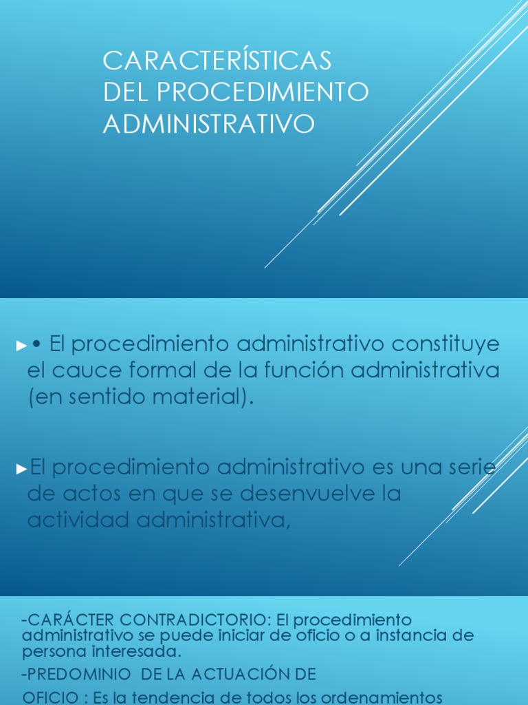 Caracteristicas de Procedimiento | PDF