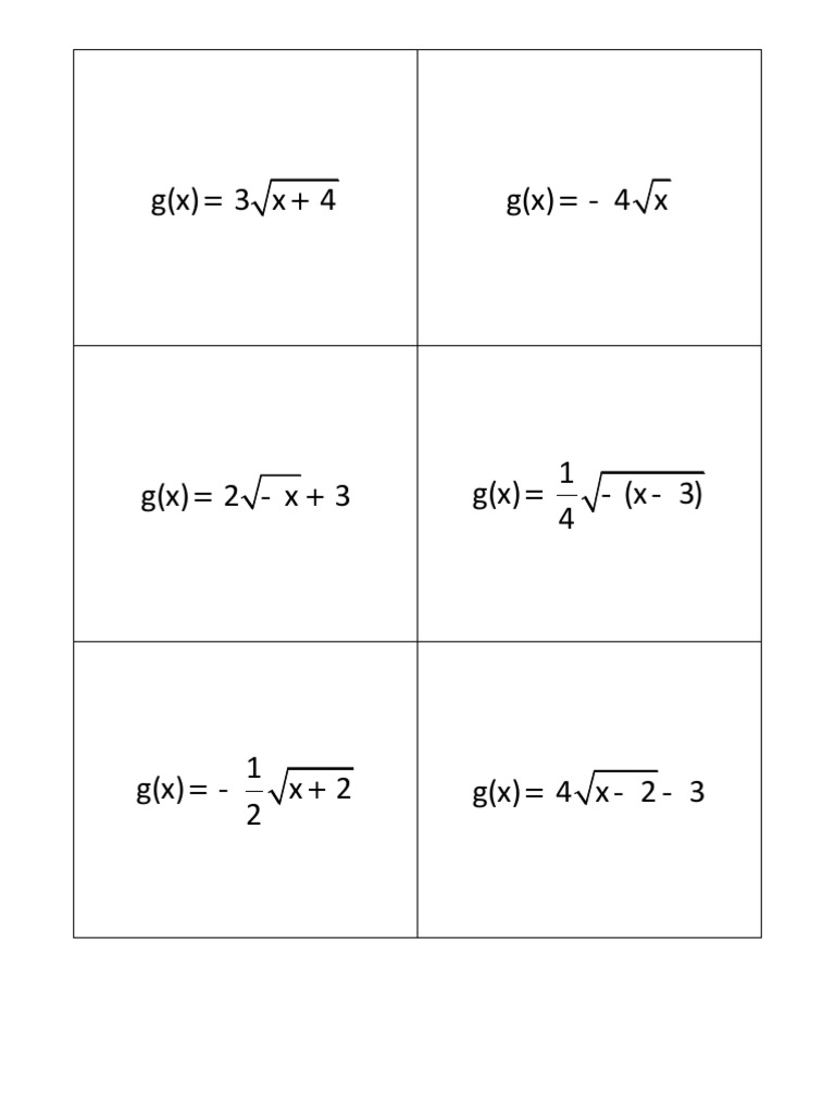 Learning Target 11 Transformations Matching Cards | PDF | Mathematical ...