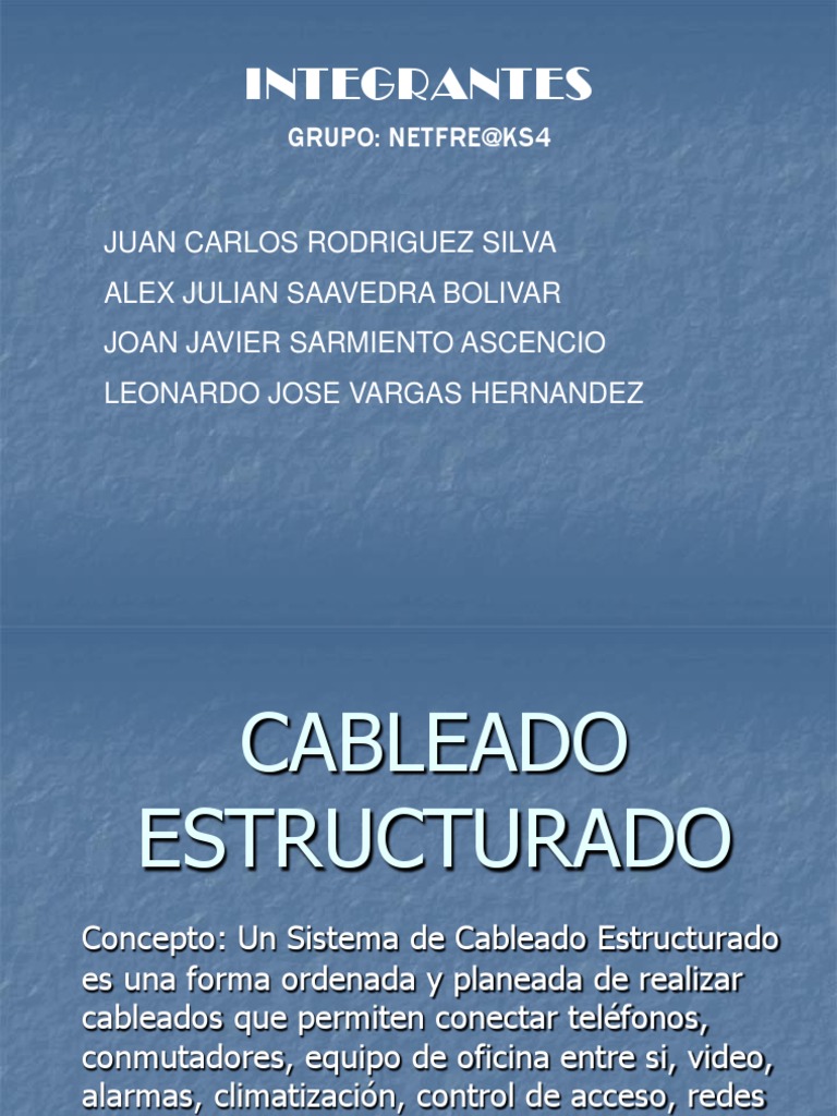 Estándares de Cableado Estructurado | PDF | Red de computadoras ...