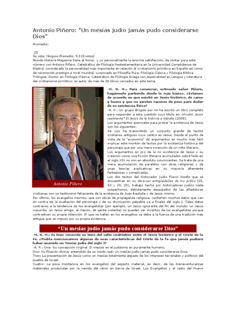 Antonio Piñero | PDF | Pablo el apóstol | Evangelios