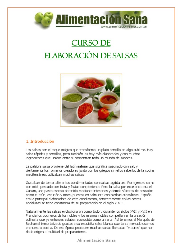 Curso de Salsas | PDF | Salsa | pesto