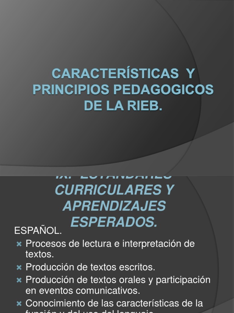 CARACTERÍSTICAS DE LA RIEB | PDF | Sociedad | Educación primaria