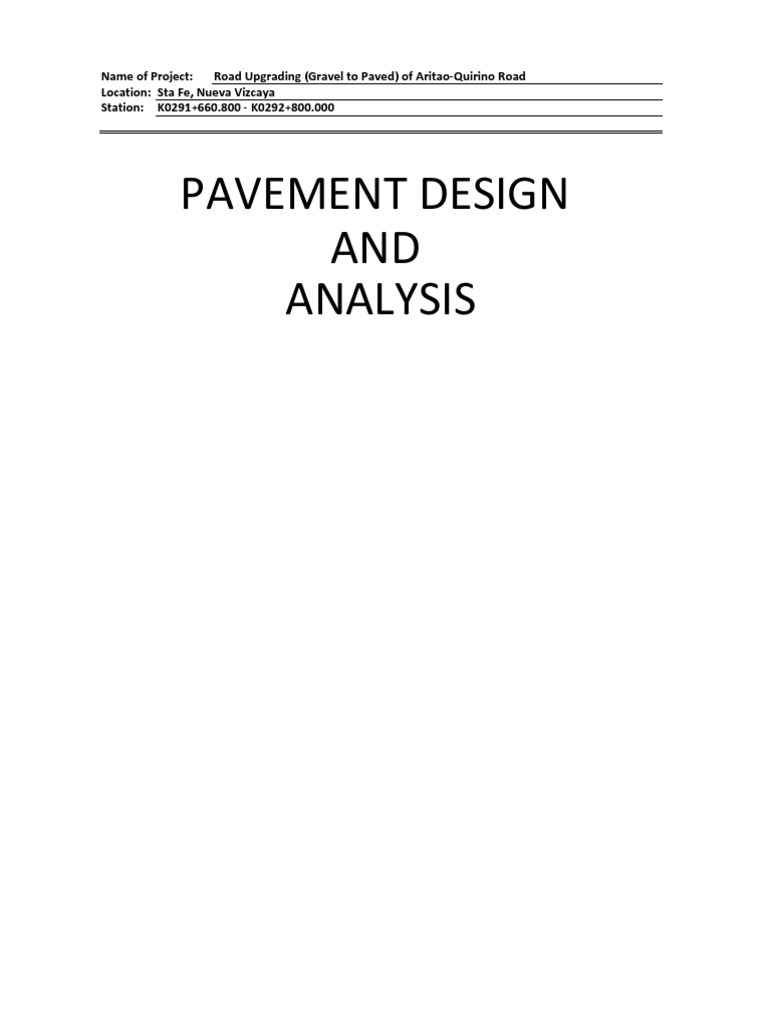 Aritao-Quirino Road Pavement Design | PDF
