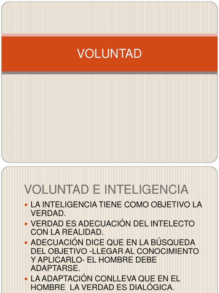 Voluntad | PDF | Conocimiento | Verdad
