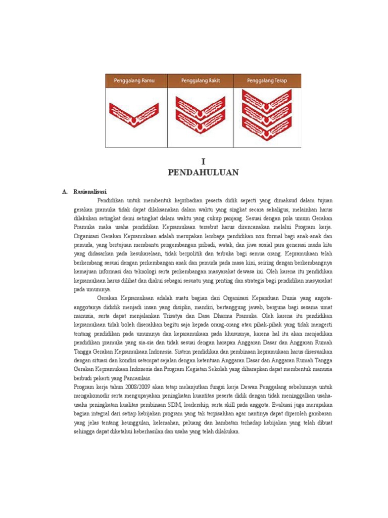 Program Kerja Pramuka Penggalang | PDF | Karier & Perkembangan