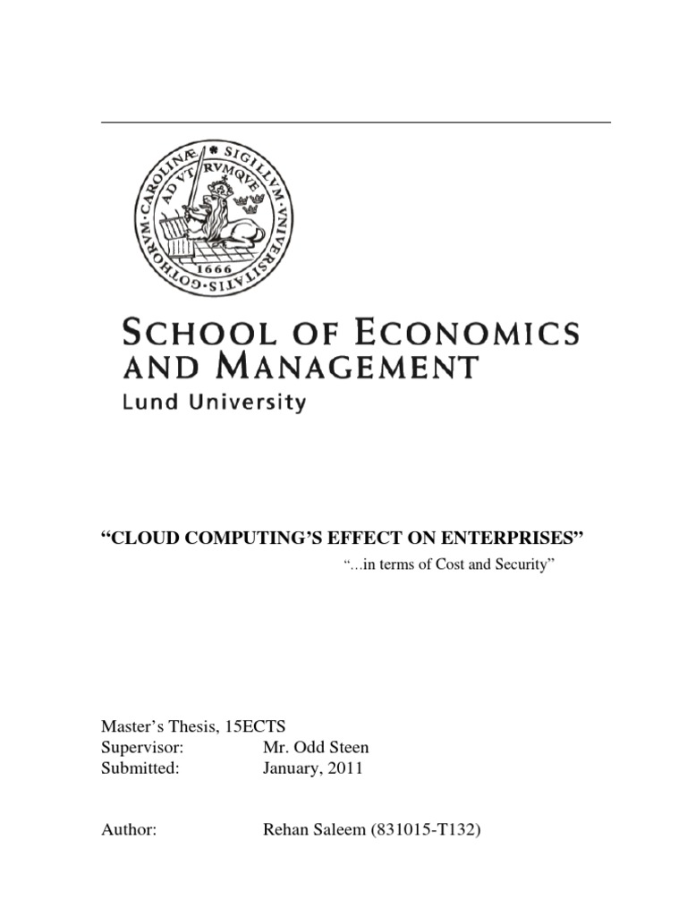 Masters Thesis - Cloud Computing - Rehan Saleem | PDF | Grid Computing | Cloud Computing